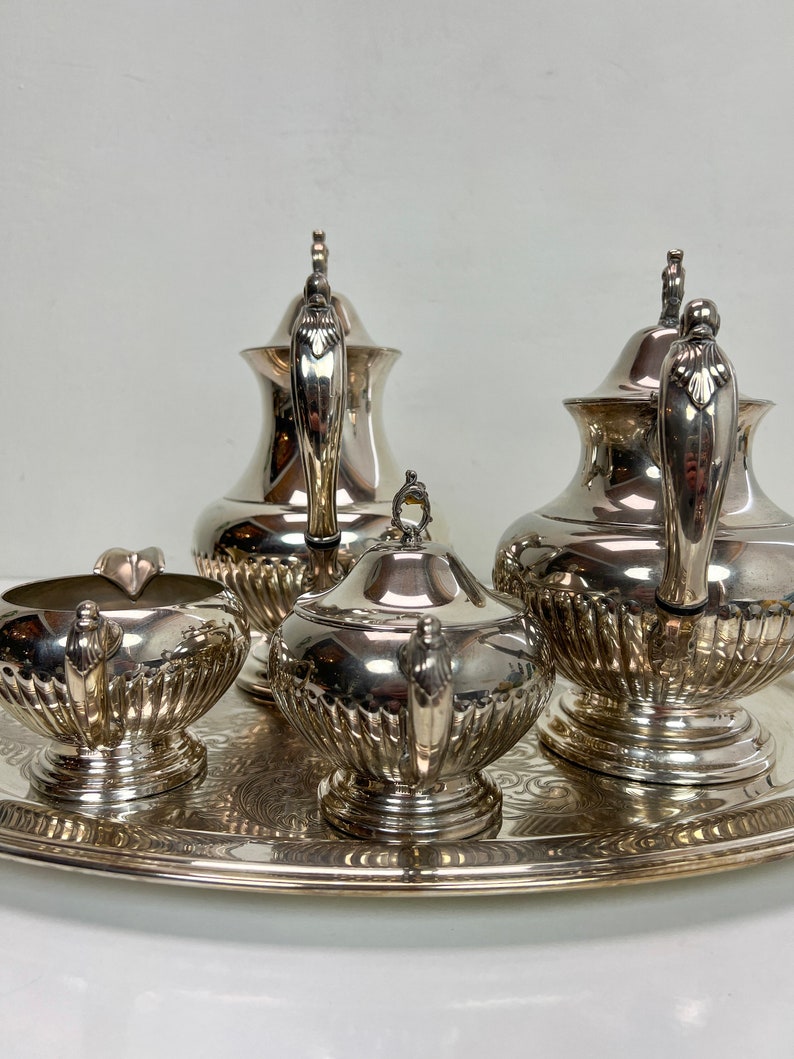 Vintage ONEIDA Silverplate Coffee Set - Etsy