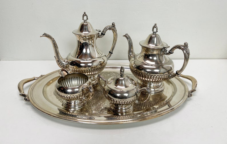 Vintage ONEIDA Silverplate Coffee Set - Etsy