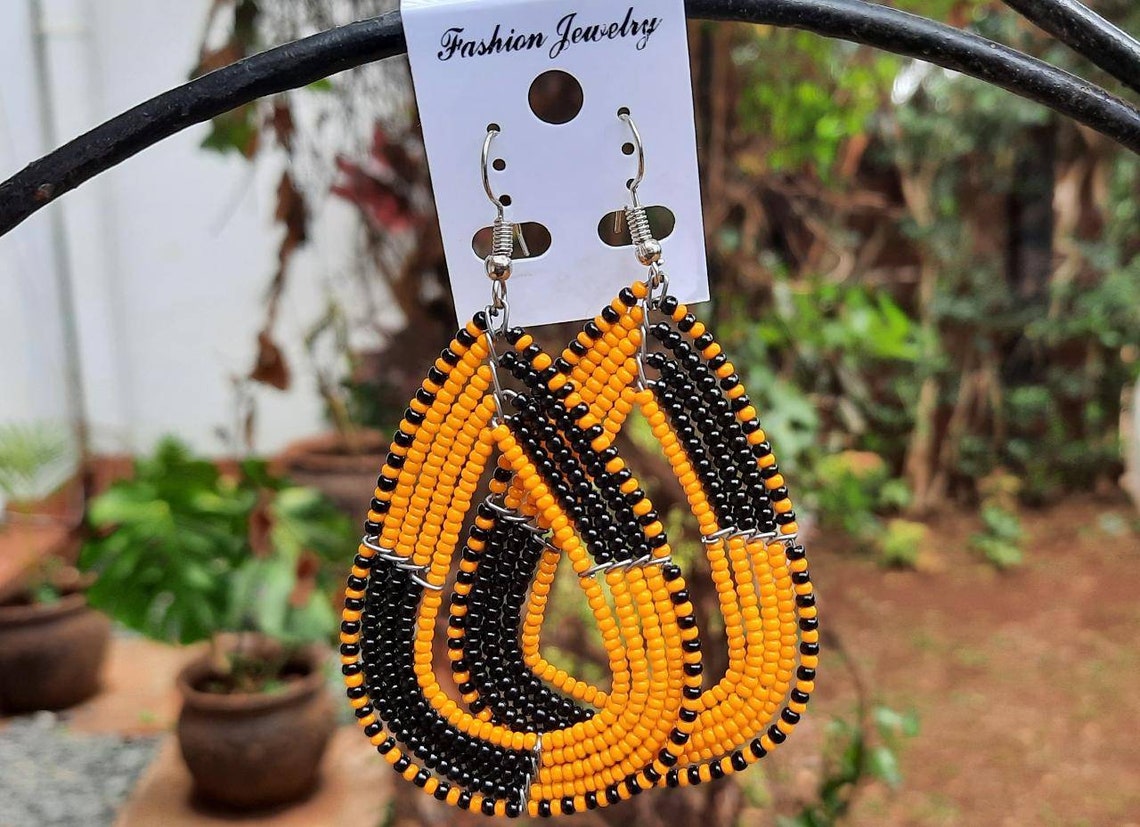 Maasai Beaded Earrings - Etsy