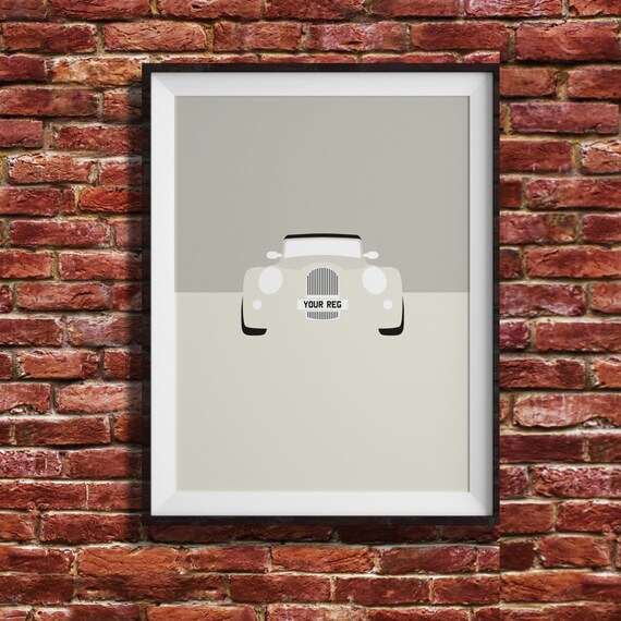 Personalised Morgan Car Poster. Morgan Aero 8 in Royal Ivory. | Etsy