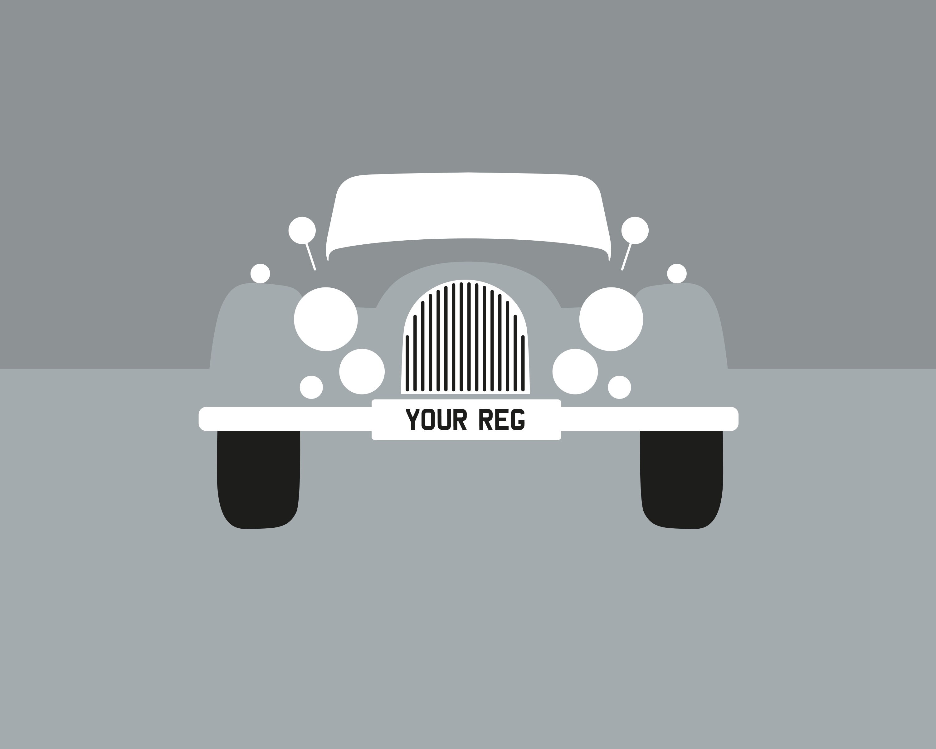 Personalised Morgan Car Poster. Morgan Roadster in Dove Grey. - Etsy
