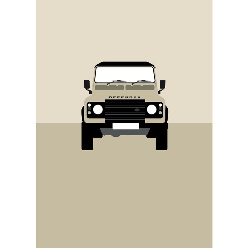Wall Art/poster Land Rover Defender 90 110 in Arran Beige - Etsy UK