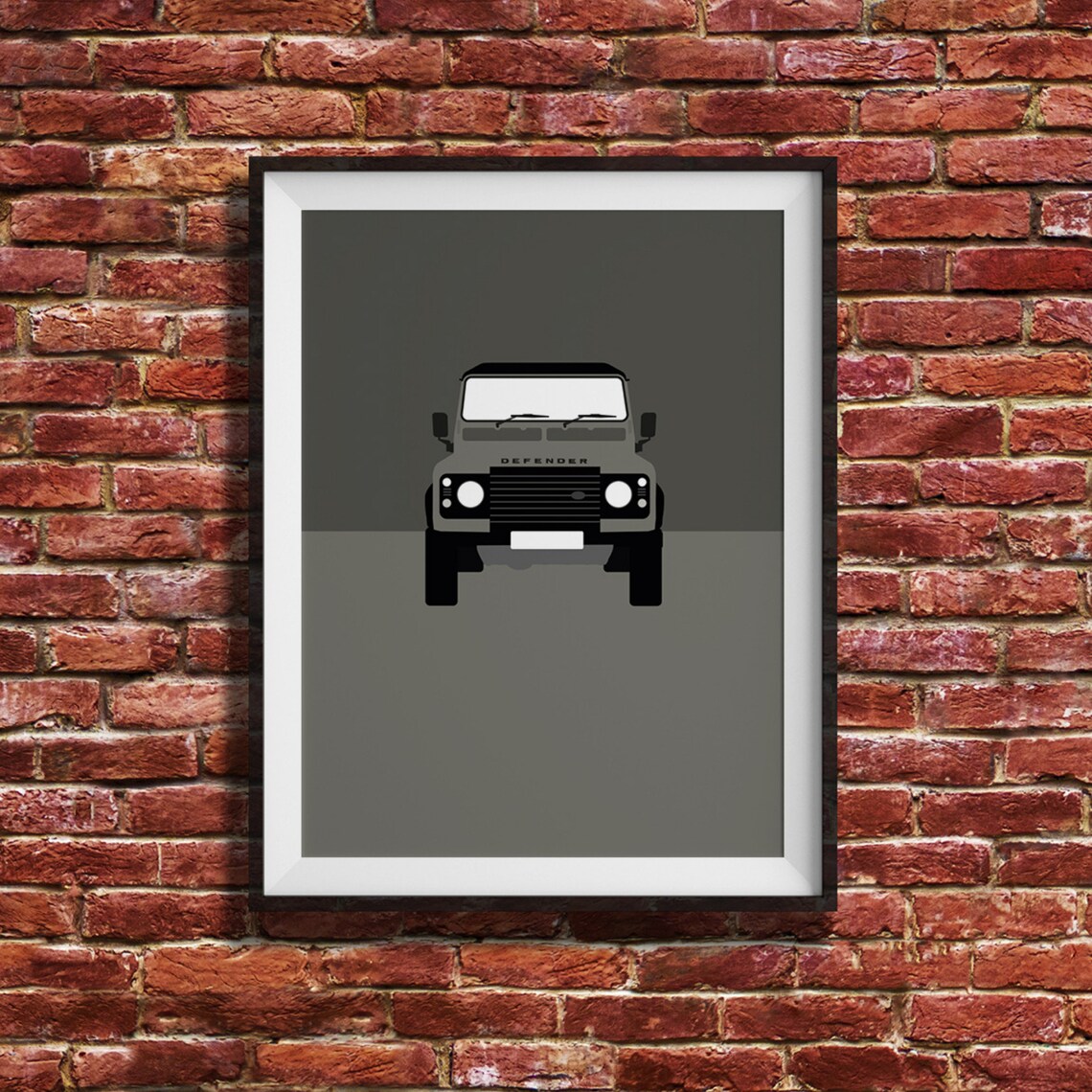 Wall Art/poster Land Rover Defender 90, 110 in Stornoway Grey Poster ...