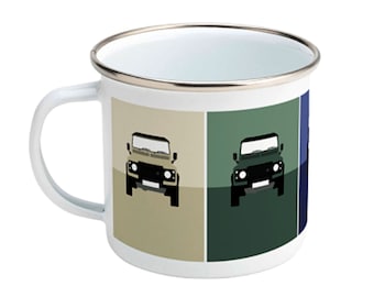 Retro Enamel Car Mug. Gift for Land Rover Series 3 Drivers. | Etsy