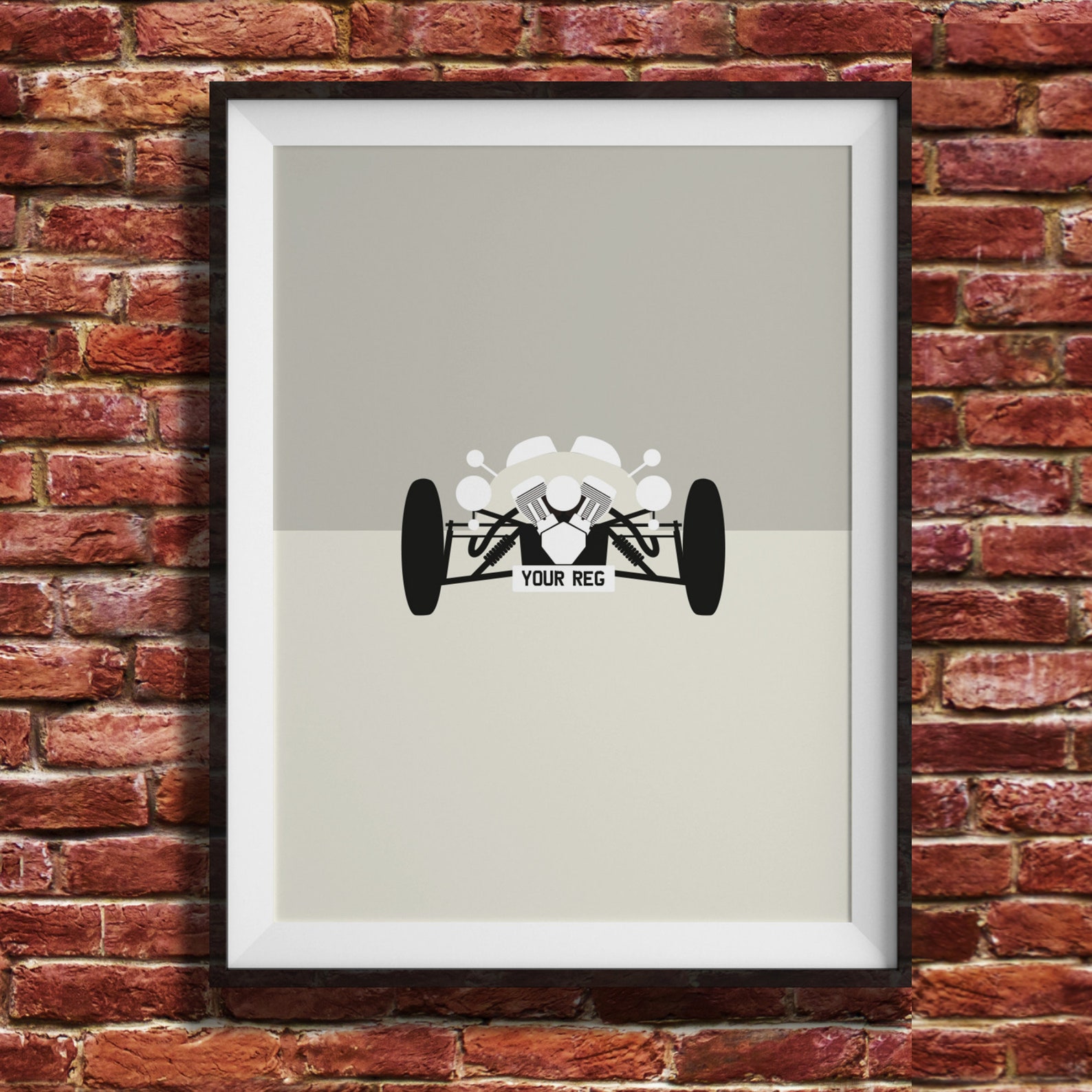 Personalised Morgan Car Poster. Morgan 3 Wheeler in Royal Ivory. - Etsy