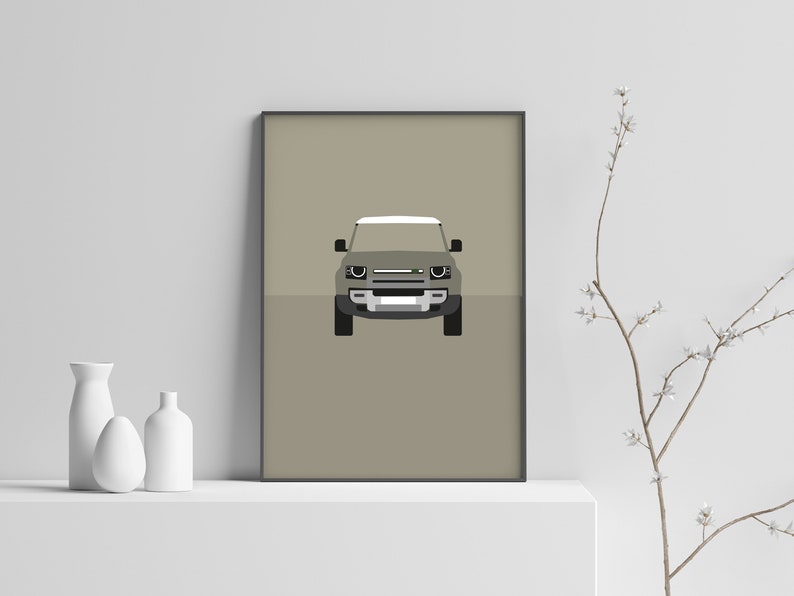 Personalised Land Rover Defender Poster Stone. Land Rover Gift. - Etsy
