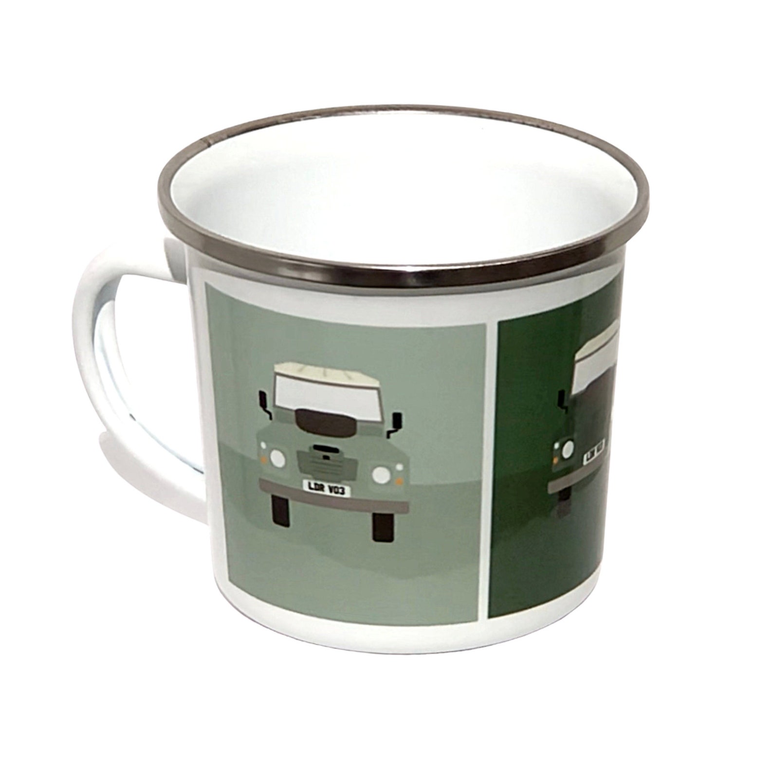 Retro Enamel Car Mug. Gift for Land Rover Series 3 Drivers. Land Rover ...