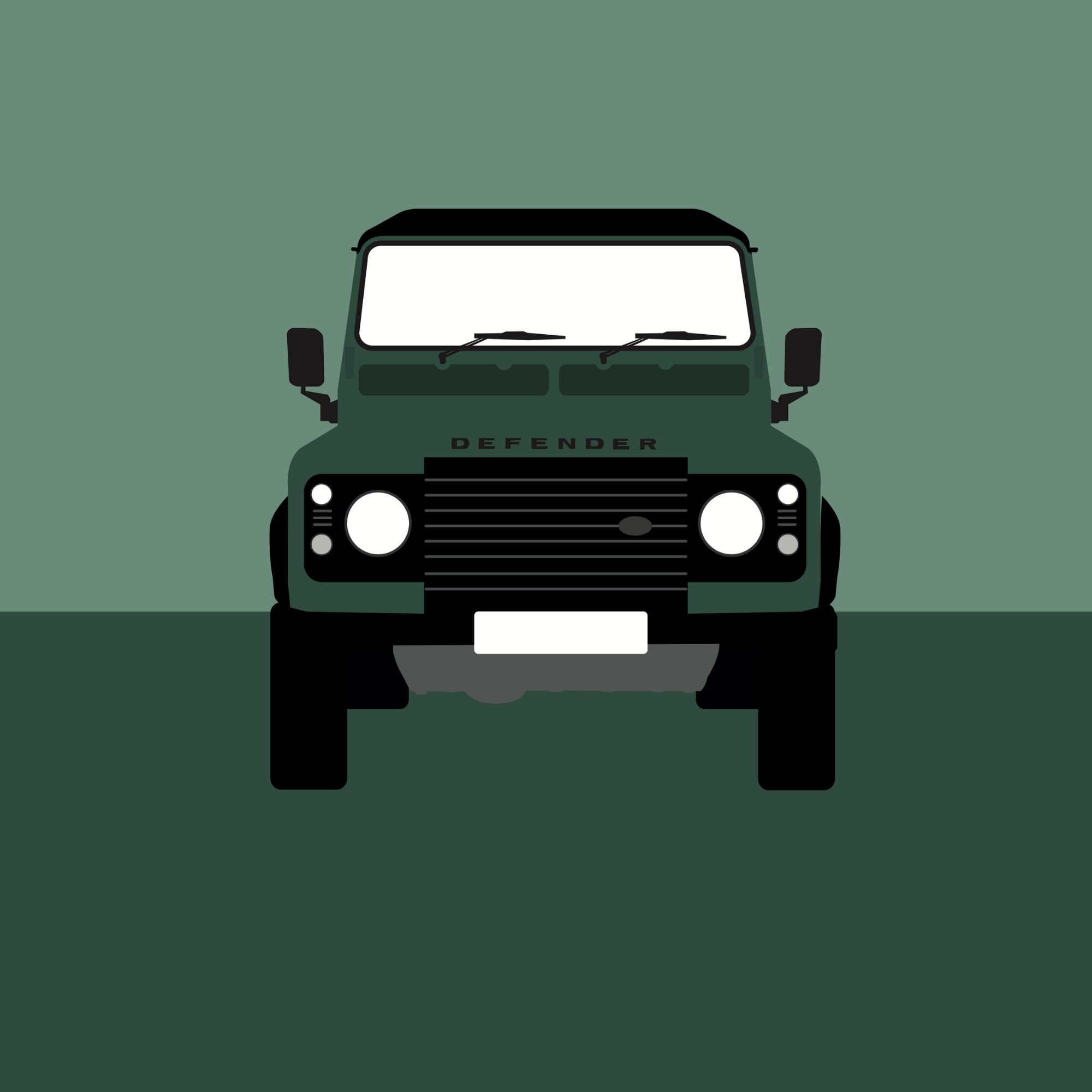 Wall Art/Poster Land Rover Defender 90, 110 in Coniston Green Poster ...
