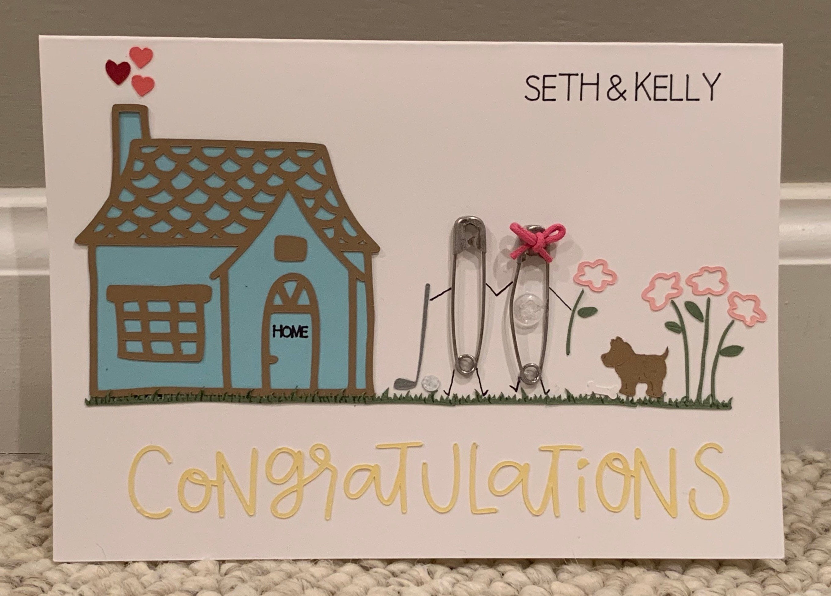 Personalized Pin Family Card custom: Congratulations - Etsy