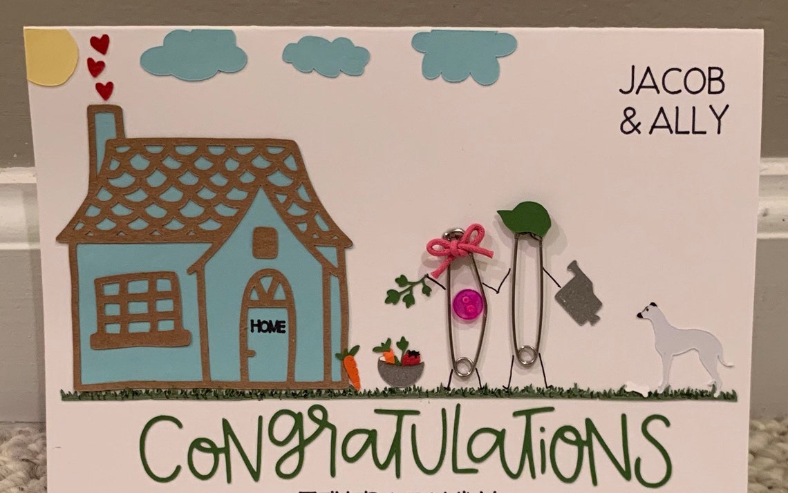 Personalized Pin Family Card custom: Congratulations - Etsy