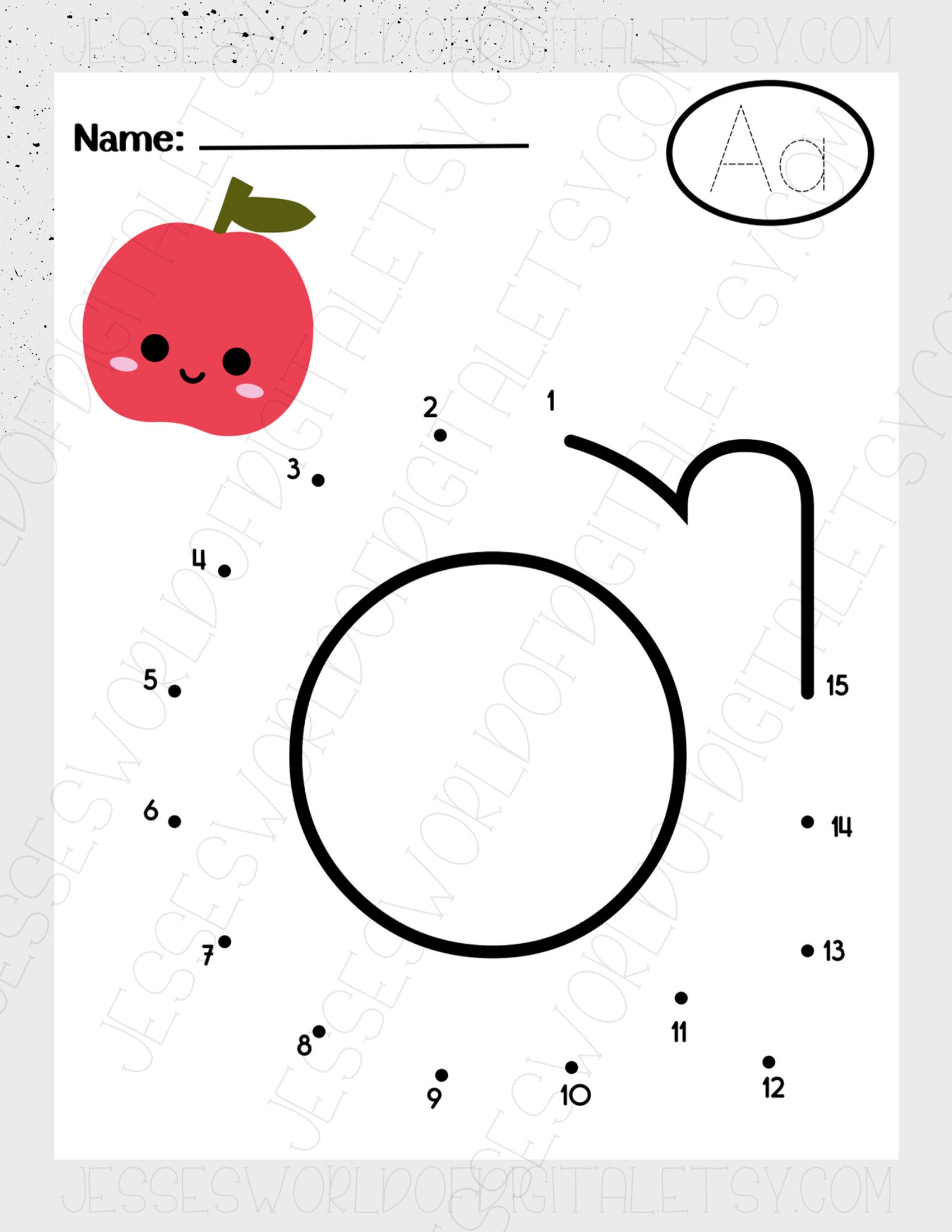 Alphabet Dot by Numbers Worksheet, Alphabet Worksheets, Dot by Numbers ...