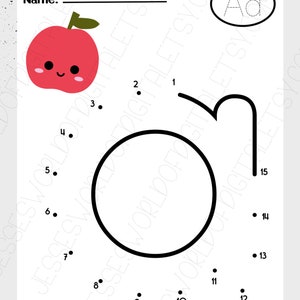 Alphabet Dot by Numbers Worksheet, Alphabet Worksheets, Dot by Numbers ...