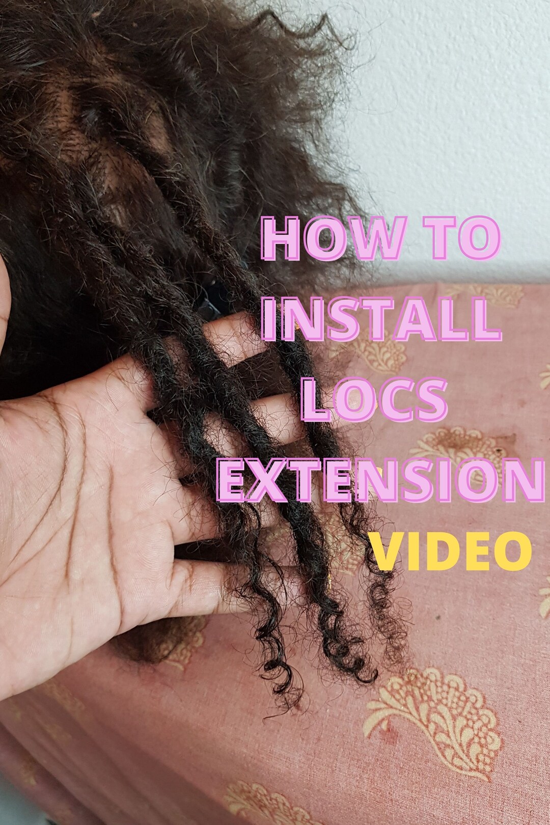 How to Install Locs Extension kinky Curly Version VIDEO - Etsy