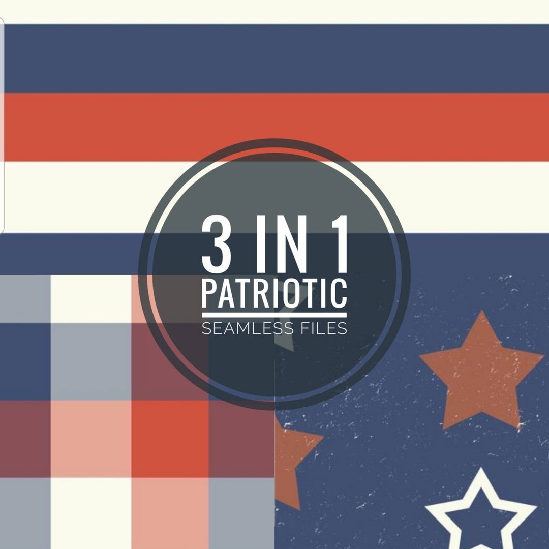 4th of July Seamless Files, American Flag Seamless Designs, Red White ...