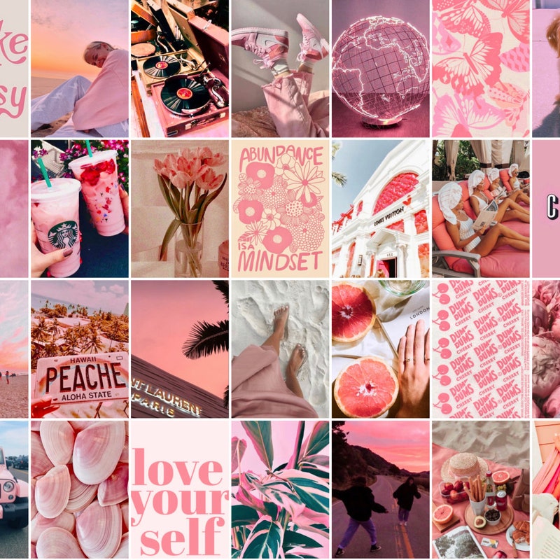 Pink Collage Kit - Etsy