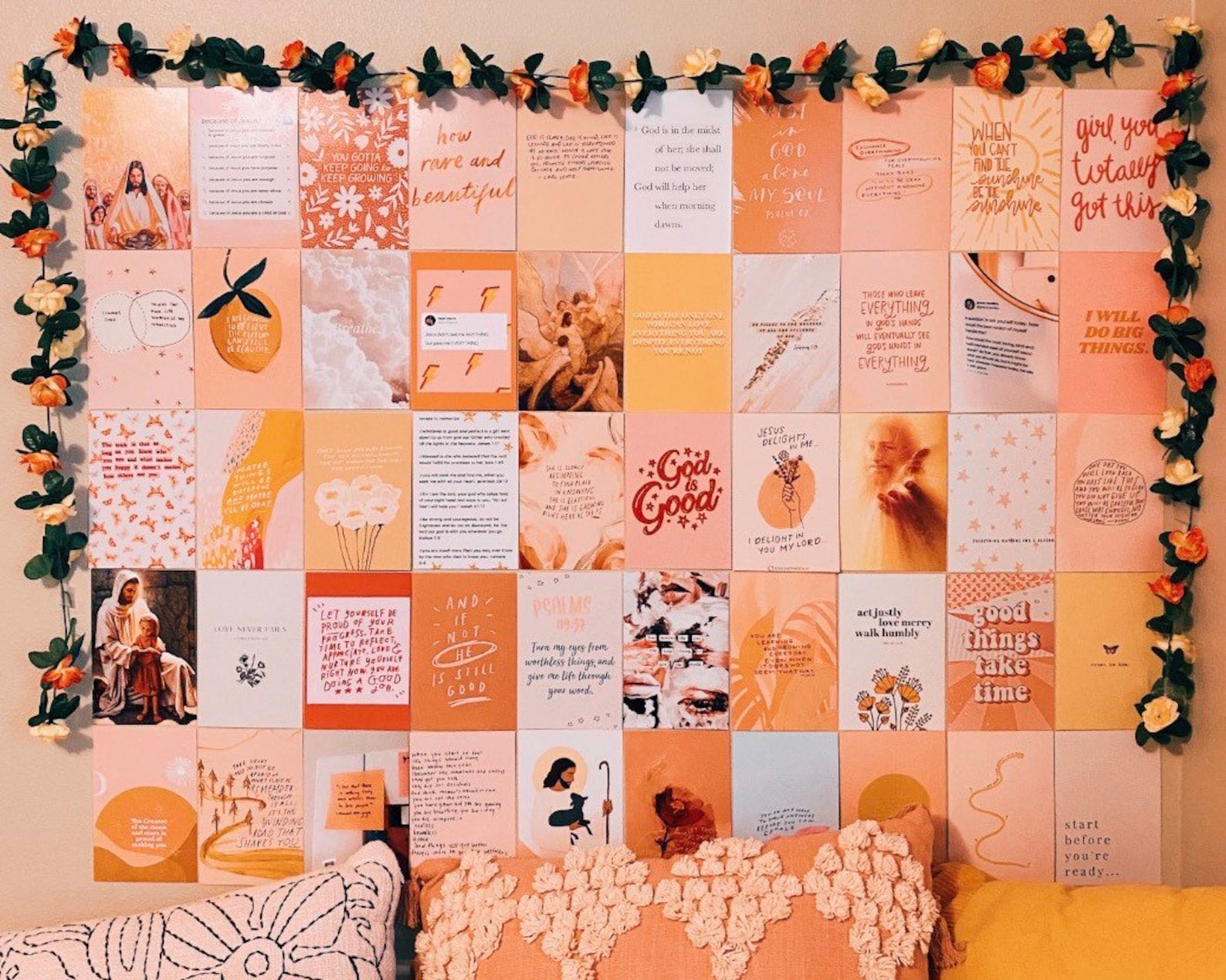 Christian Collage Kit: Soft Color Prints, Bible Verse Decor - Etsy