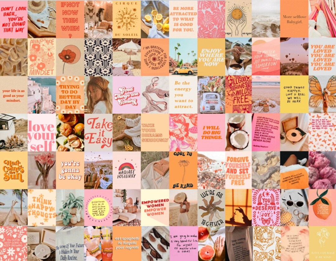 BESTSELLING Trendy Boho Collage Kit 50/100 Images Wall Collage ...