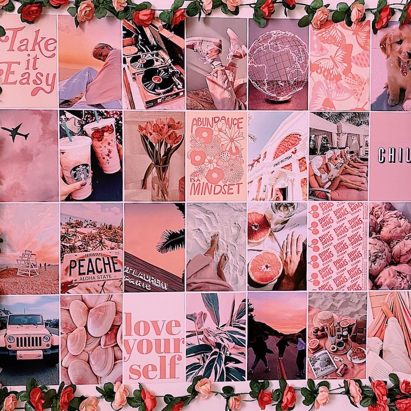 Pink Collage Kit - Etsy