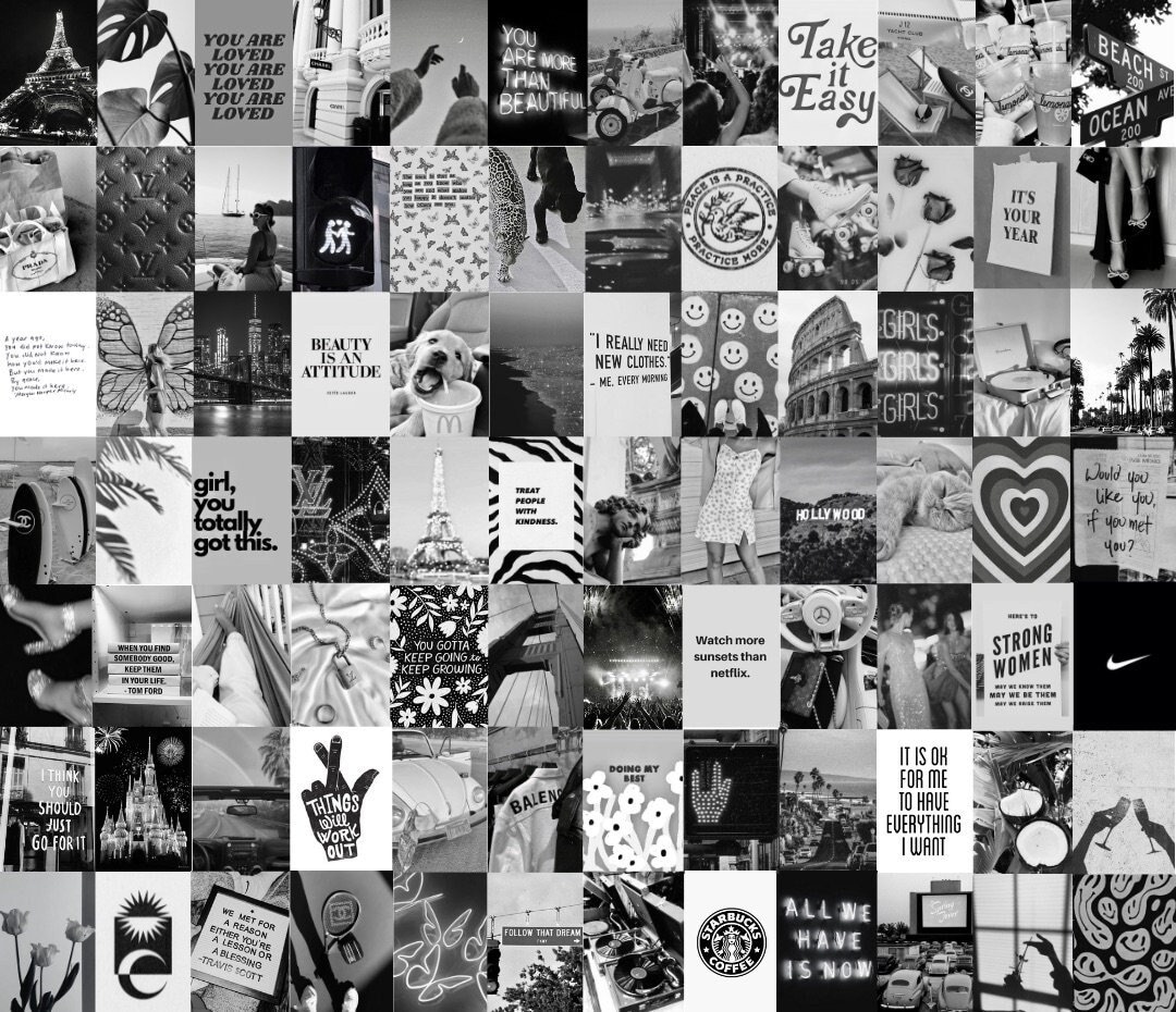 Black and White Photo Collage Kit – Trendy Room Decor - Etsy