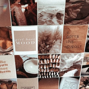 Trendy Neutral Collage Kit - Wall Collage, Quotes, Positive, Teen ...