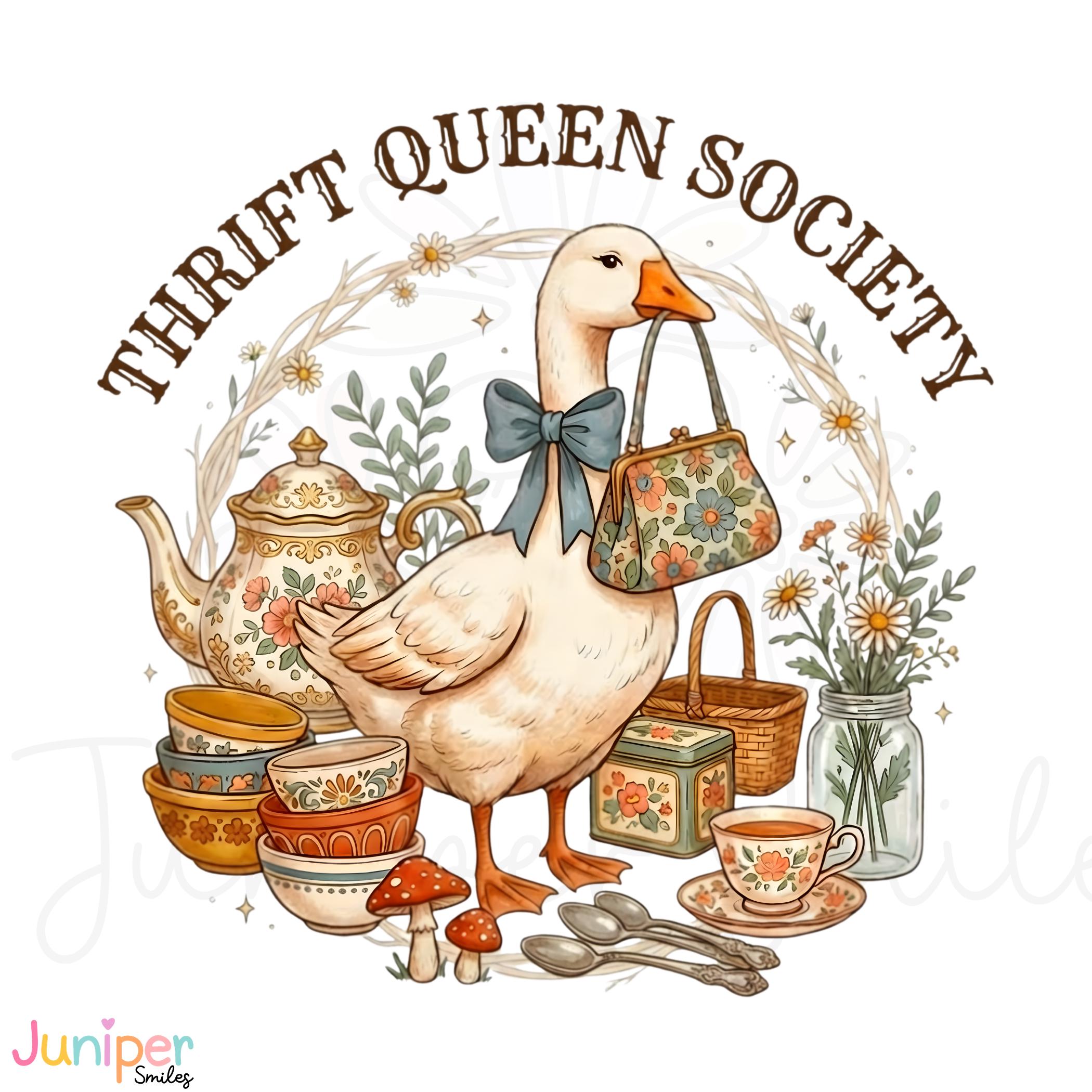 Thrift Queen Society Goose PNG, Flea Market Design (digital Download ...