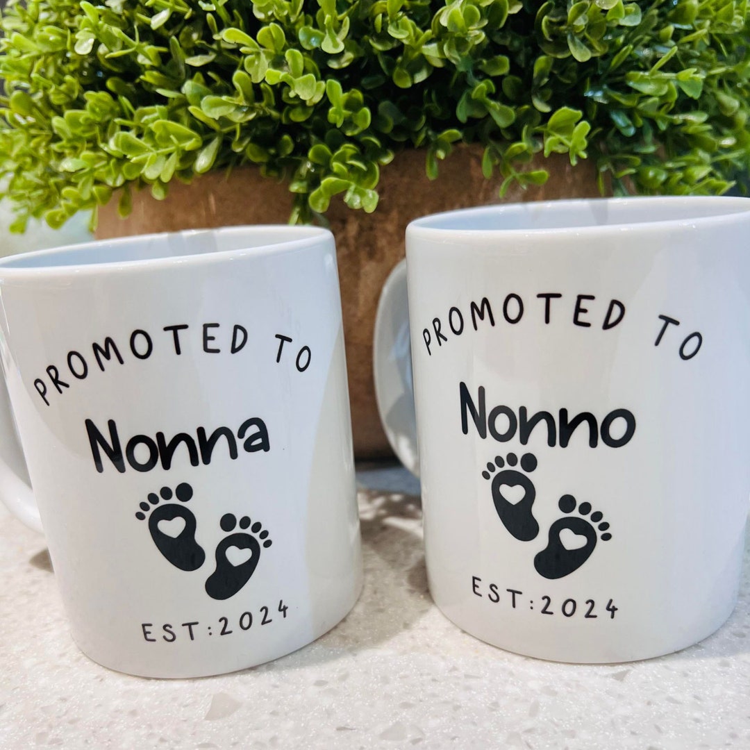 Nonna and Nonno Mug Set Pregnancy Announcement New Nonna and Nonno Gift ...