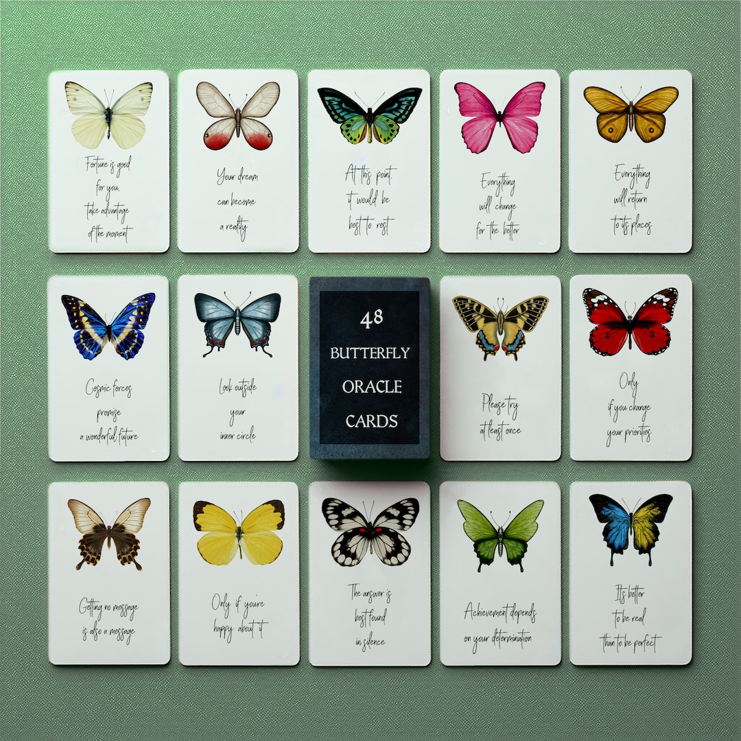 Butterfly Oracle Printable Message Deck - Etsy