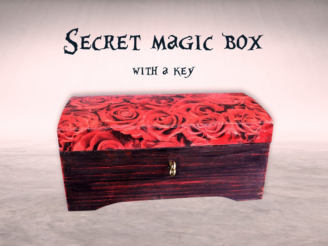 Secret Magic Box for Secret Stuff, Wooden Aged Lock Box - Etsy
