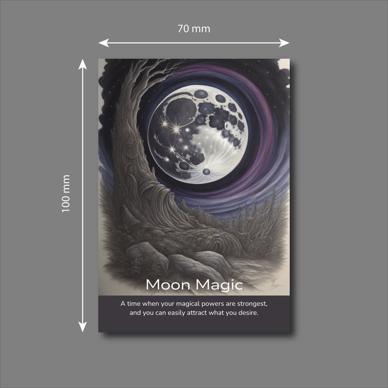 Printable Moon Cards - 24 Moon Phases Oracle Deck - Instant Download - Etsy