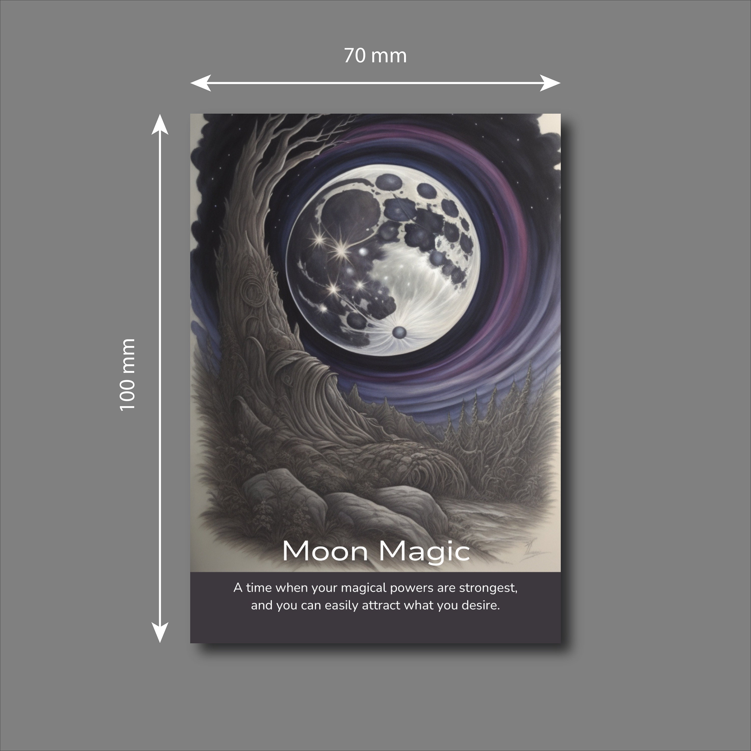 Printable Moon Cards - 24 Moon Phases Oracle Deck - Instant Download - Etsy