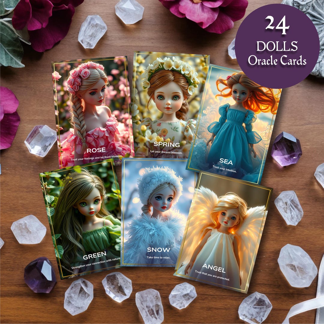 Printable Dolls Oracle Deck - 24 Beautiful Dolls Oracle - Instant ...
