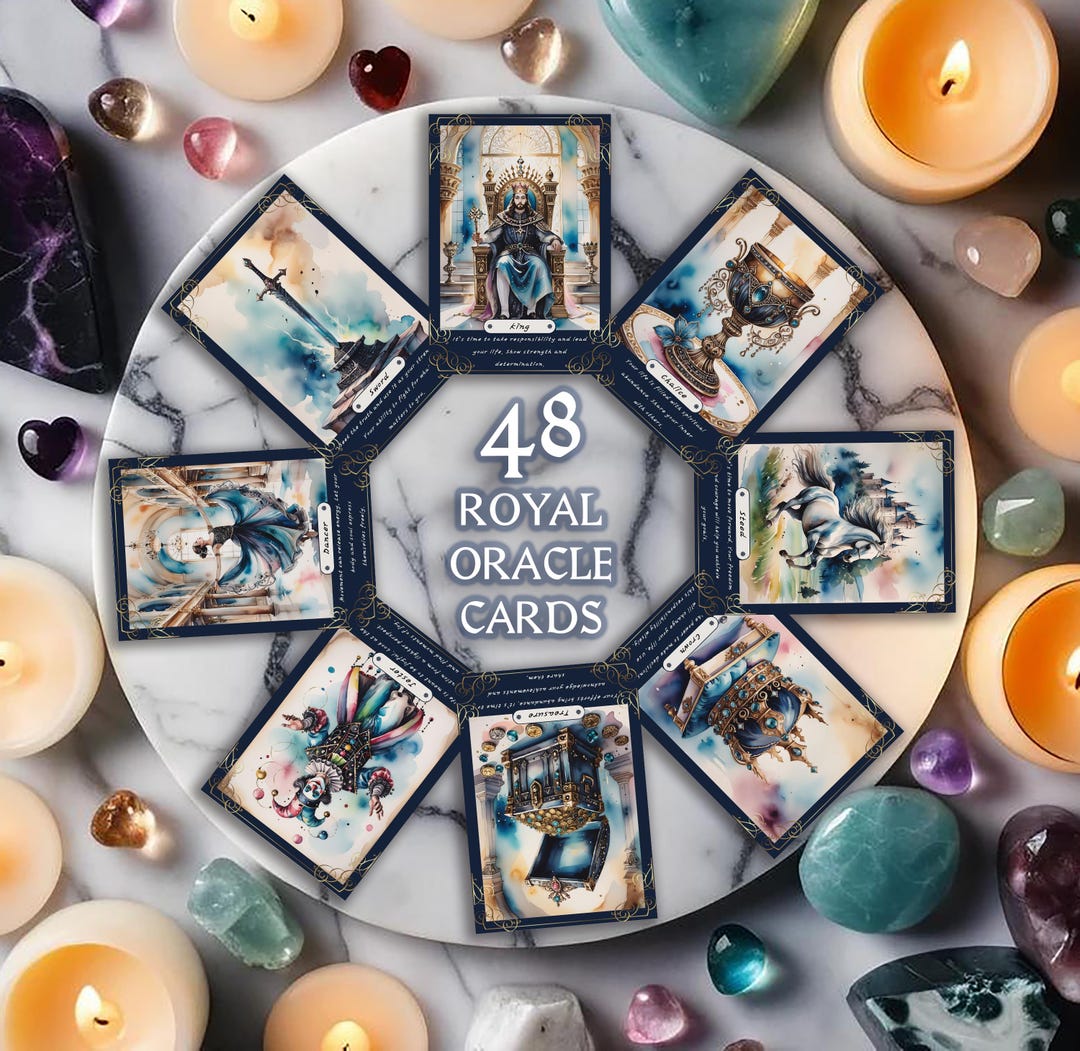Royal Oracle - 48 Printable Oracle Card Deck for Daily Inspiration - Etsy