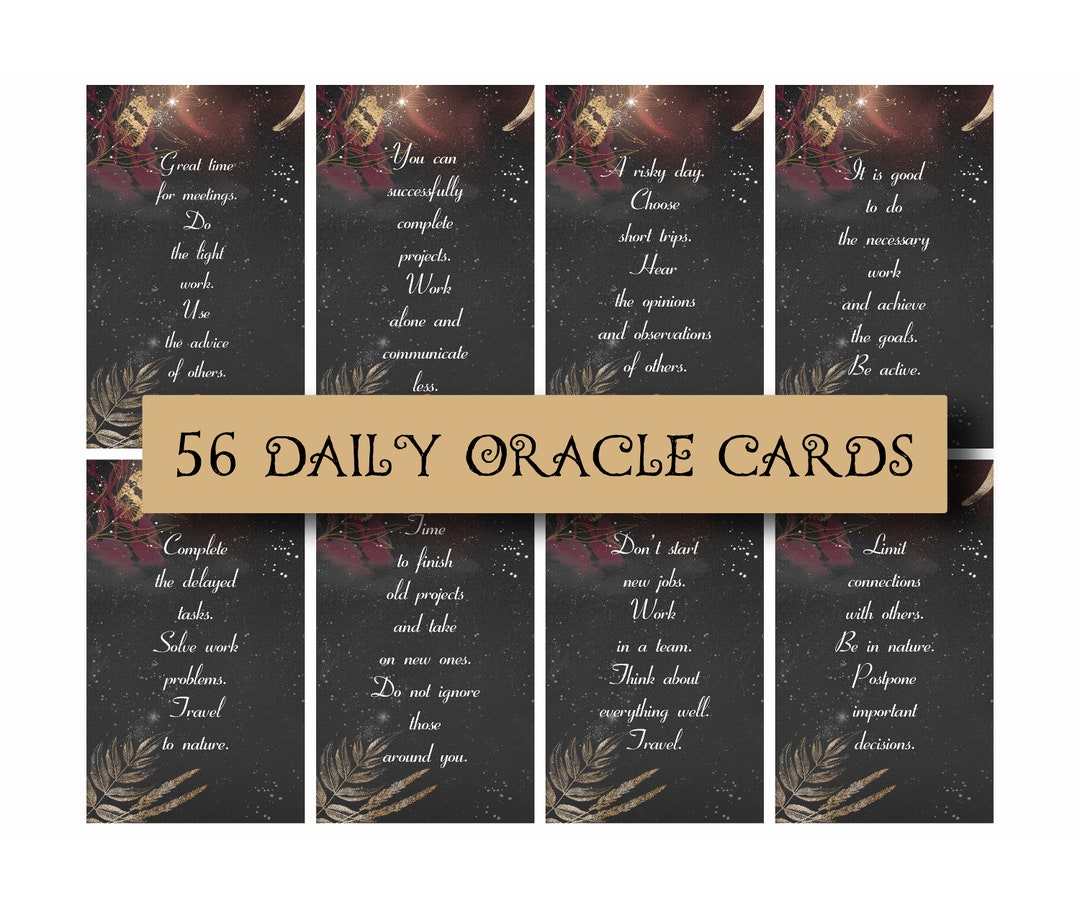 DAILY ORACLE Cards With Messages - Etsy