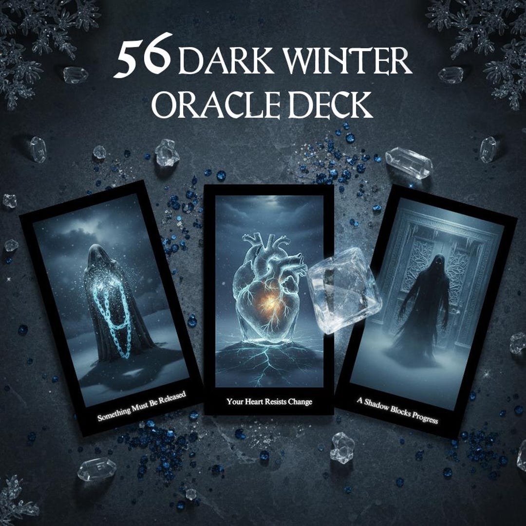 Dark Winter Oracle Cards – 56 Card Shadow Work Deck | Mystical Winter ...