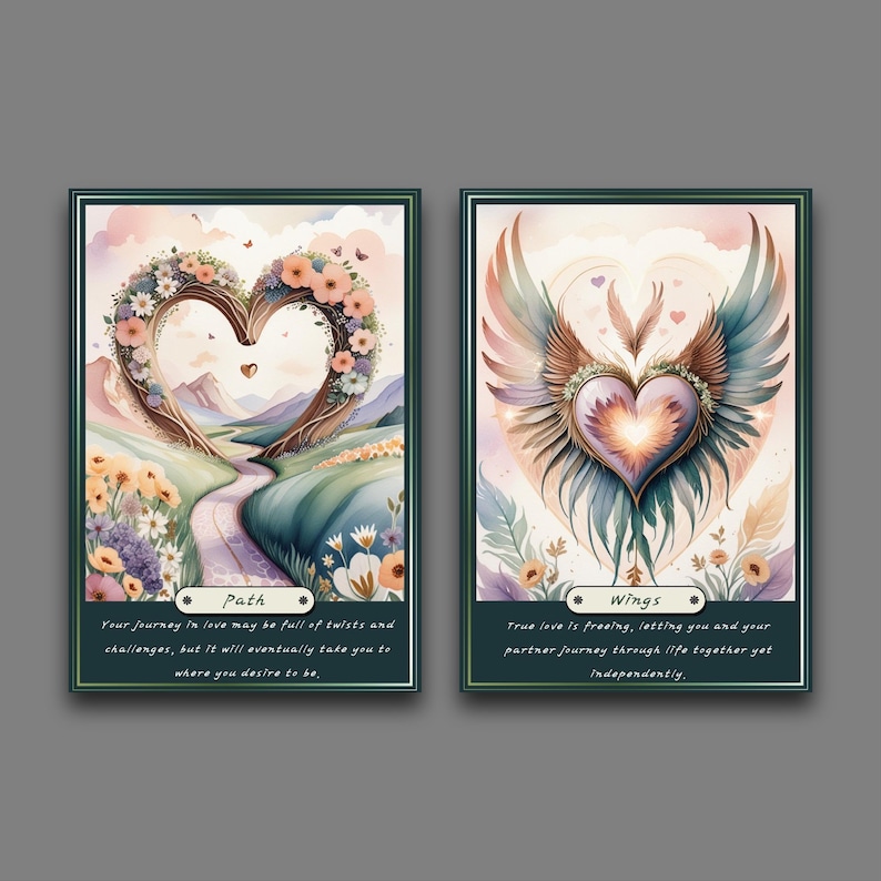 Love Oracle Printable Card Deck - 32 Beautifully Designed Watercolor ...
