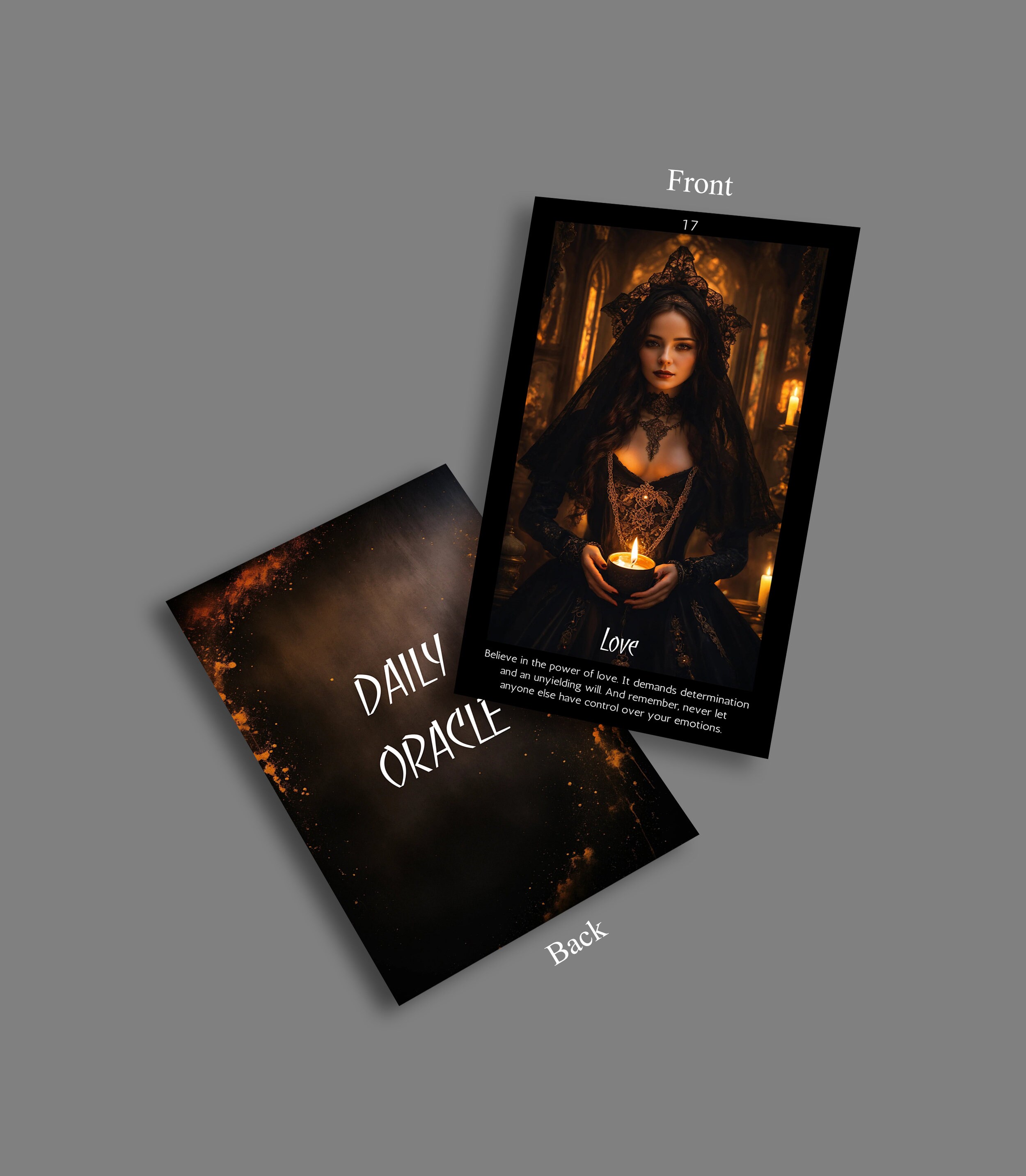 Daily Gothic Divination Cards - 32 Unique Oracle Messages - Etsy