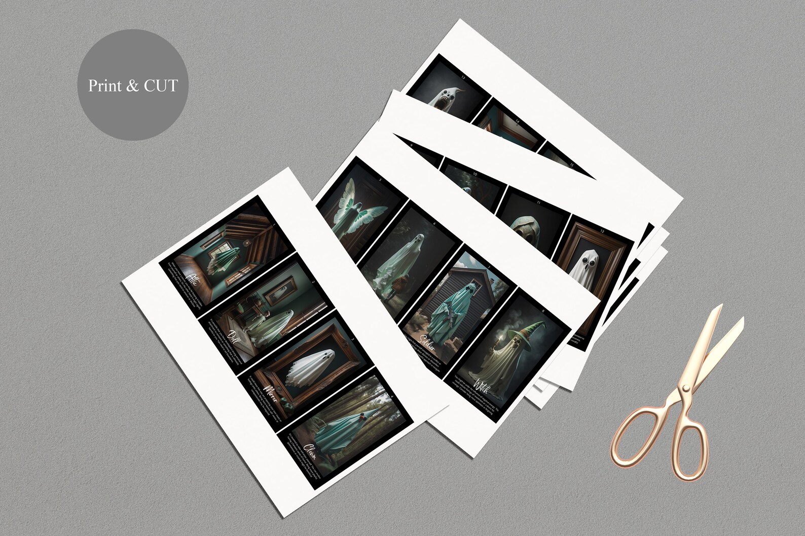 24 Ghost Oracle Printable Cards - Receive Ghost Messages - Paranormal ...