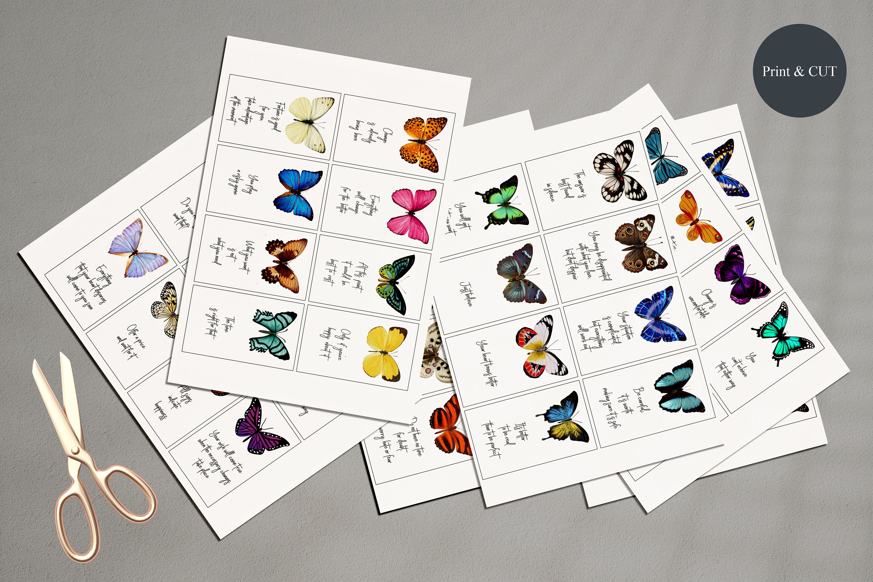 Butterfly Oracle Printable Message Deck - Etsy