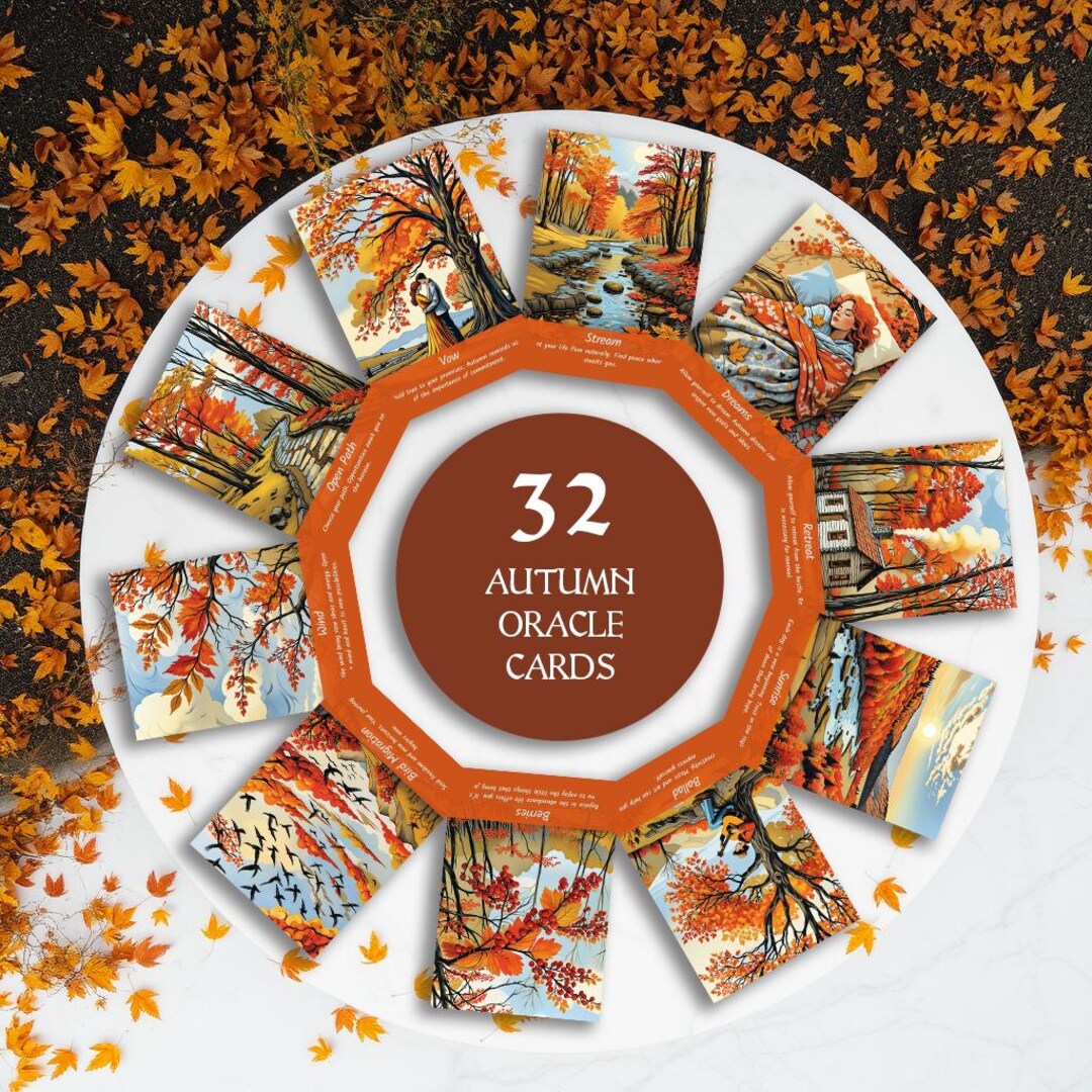 Autumn Oracle Printable Deck - 32 Enchanting Cards for Seasonal ...