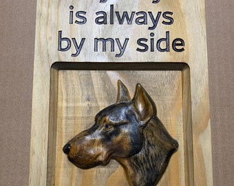 Carved Wood Sign With Dog - Etsy