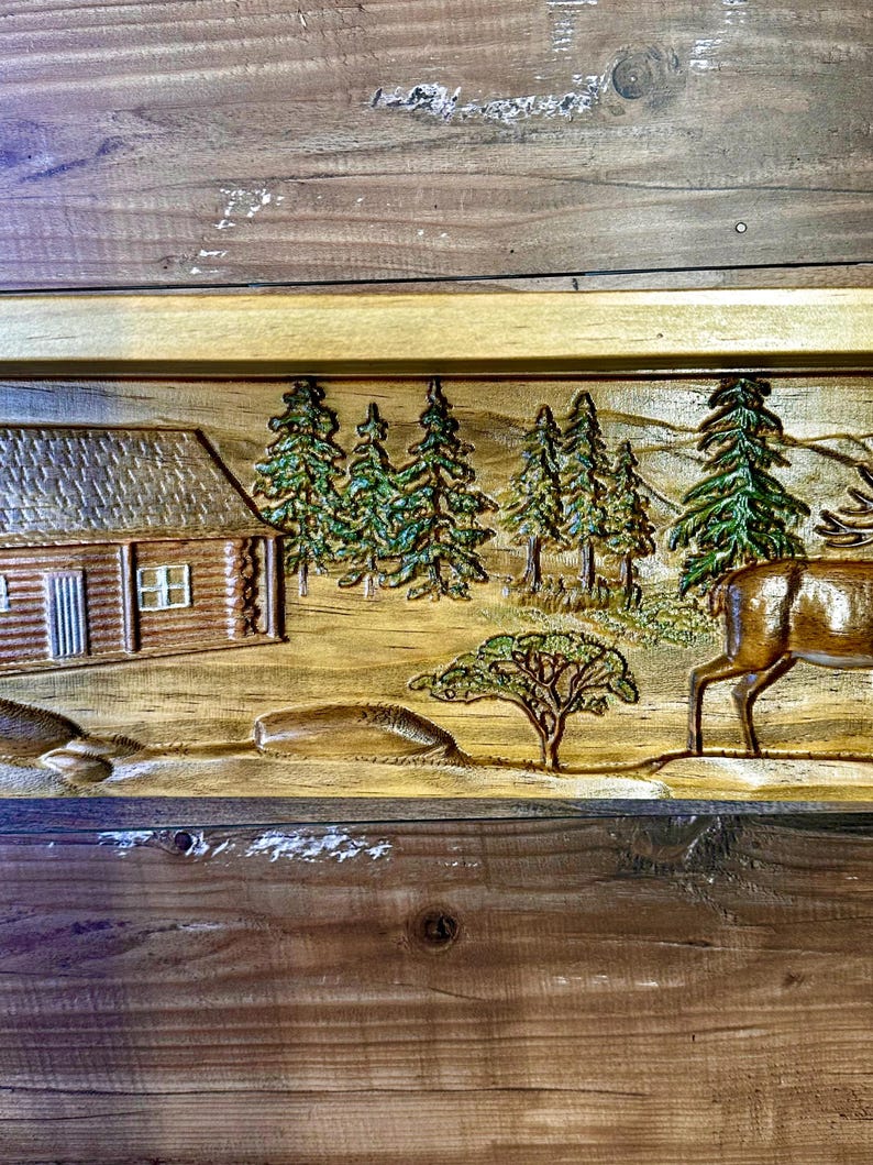 Beautiful Rustic Mantel Shelf 3d Wood Carving Engraving and Hand ...