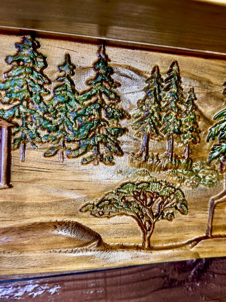 Beautiful Rustic Mantel Shelf 3d Wood Carving Engraving and Hand ...