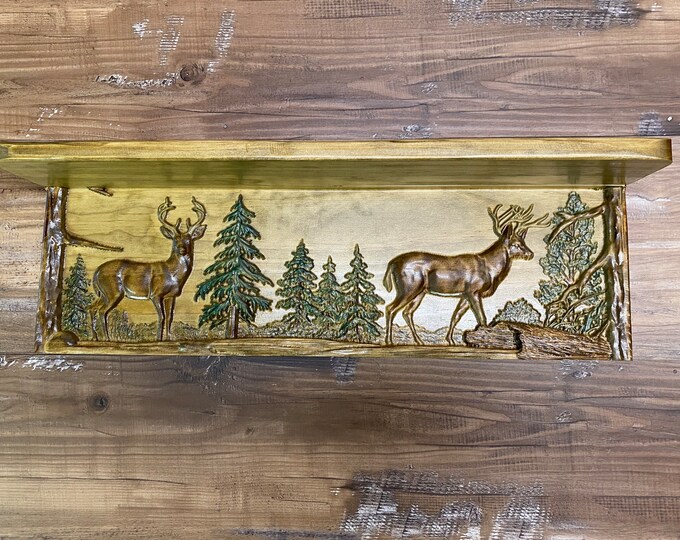 Beautiful Rustic Mantel Shelf 3d Wood Art Carving Engraving and Hand ...