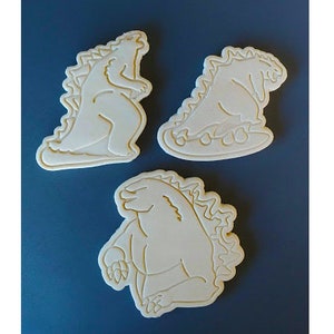 Godzilla - Detailed Cookie Cutters - Stamp - Fondant Cutter - Etsy
