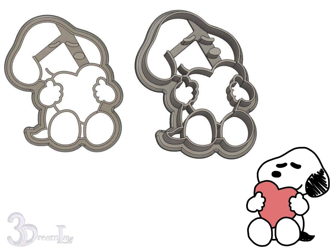 Snoopy - Valentines - Cookie Cutter - Etsy