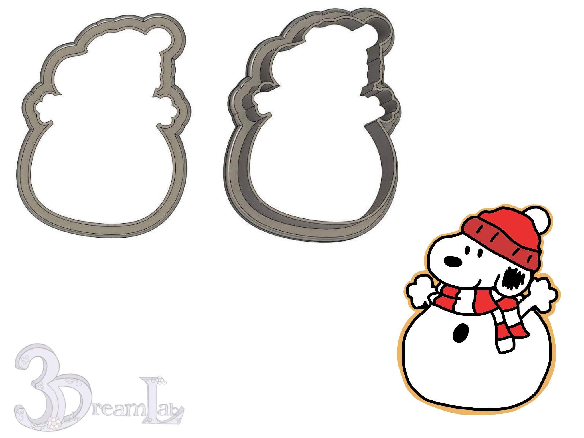 Snoopy Christmas Cookie Cutters Fondant Cutter | Etsy