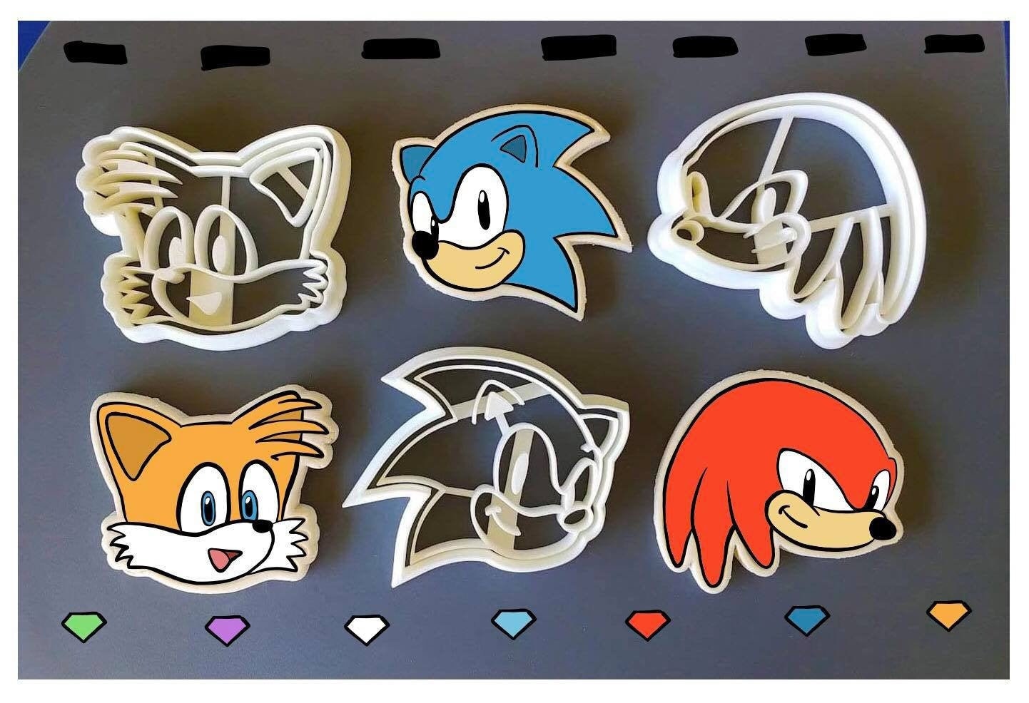 Sonic The Hedgehog Cookie Cutter Fondant Cutter Stamp - Etsy.de