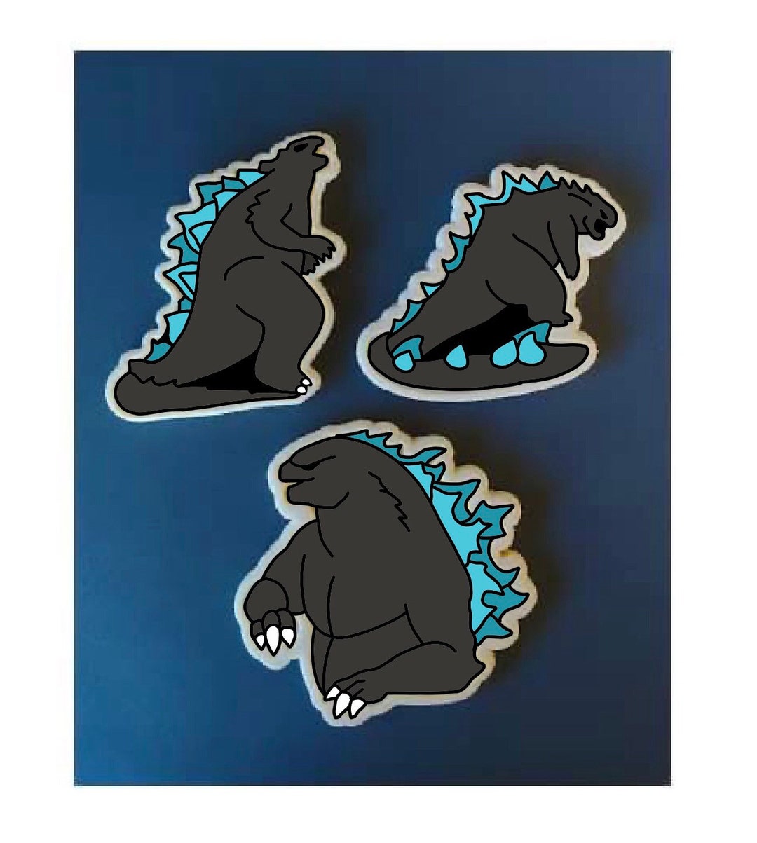 Godzilla - Detailed Cookie Cutters - Stamp - Fondant Cutter - Etsy