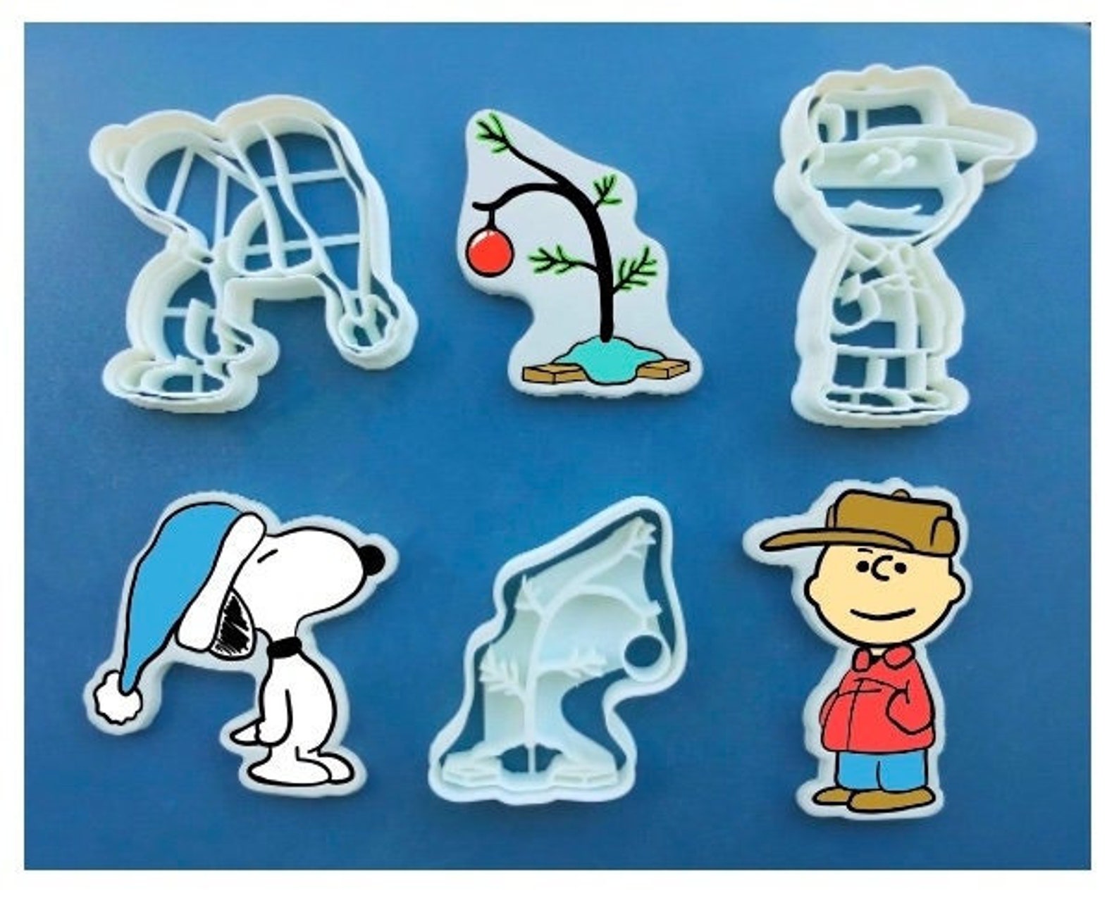 Charlie Brown Tree Snoopy Christmas Cookie Cutters - Etsy
