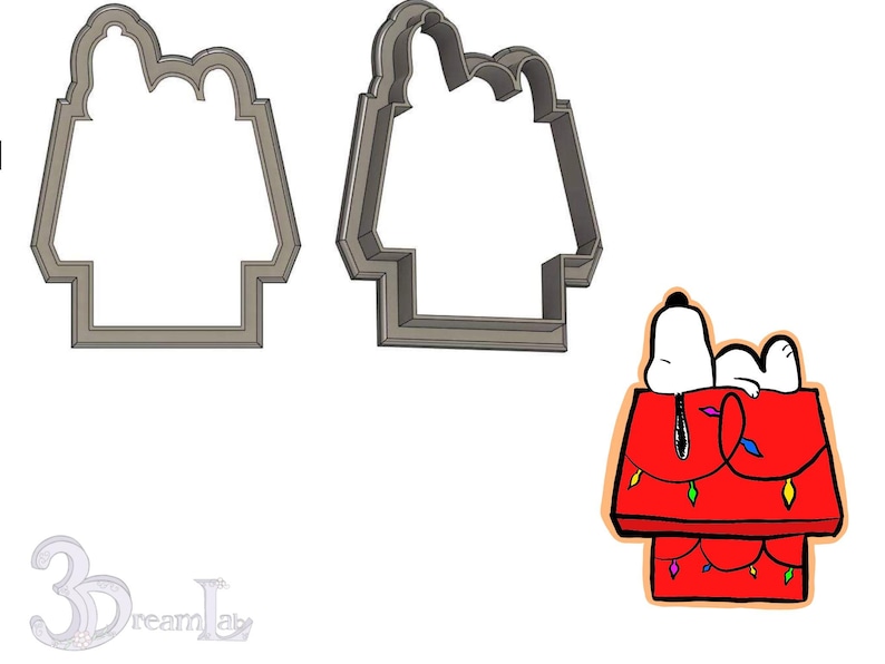 Snoopy Christmas Cookie Cutters Fondant Cutter | Etsy